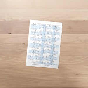 Blue Printable Calendar - Etsy