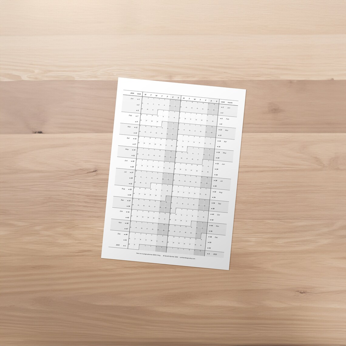 BIG Year Calendar - Etsy