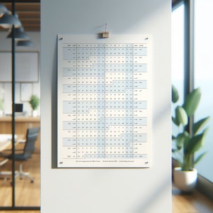 Blue Printable Calendar - Etsy