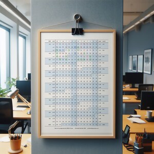 Blue Printable Calendar - Etsy