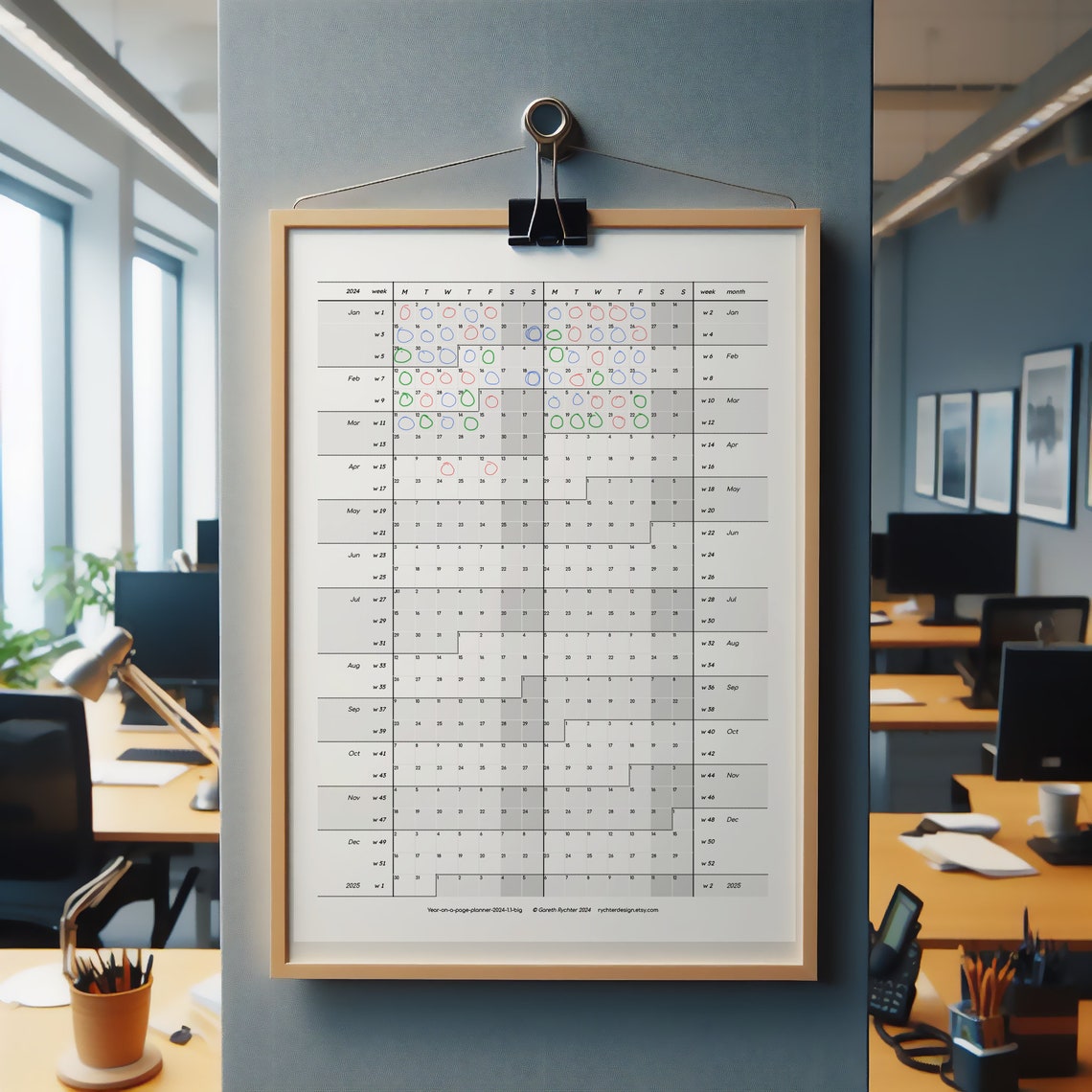BIG Year Calendar - Etsy