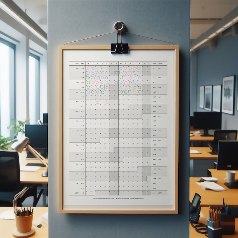 BIG Year Calendar - Etsy