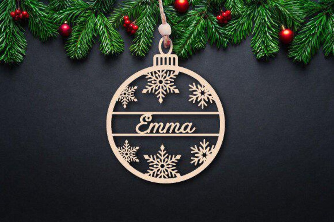 Personalized Christmas Ornaments, Custom Christmas Tree Decor, Wood ...
