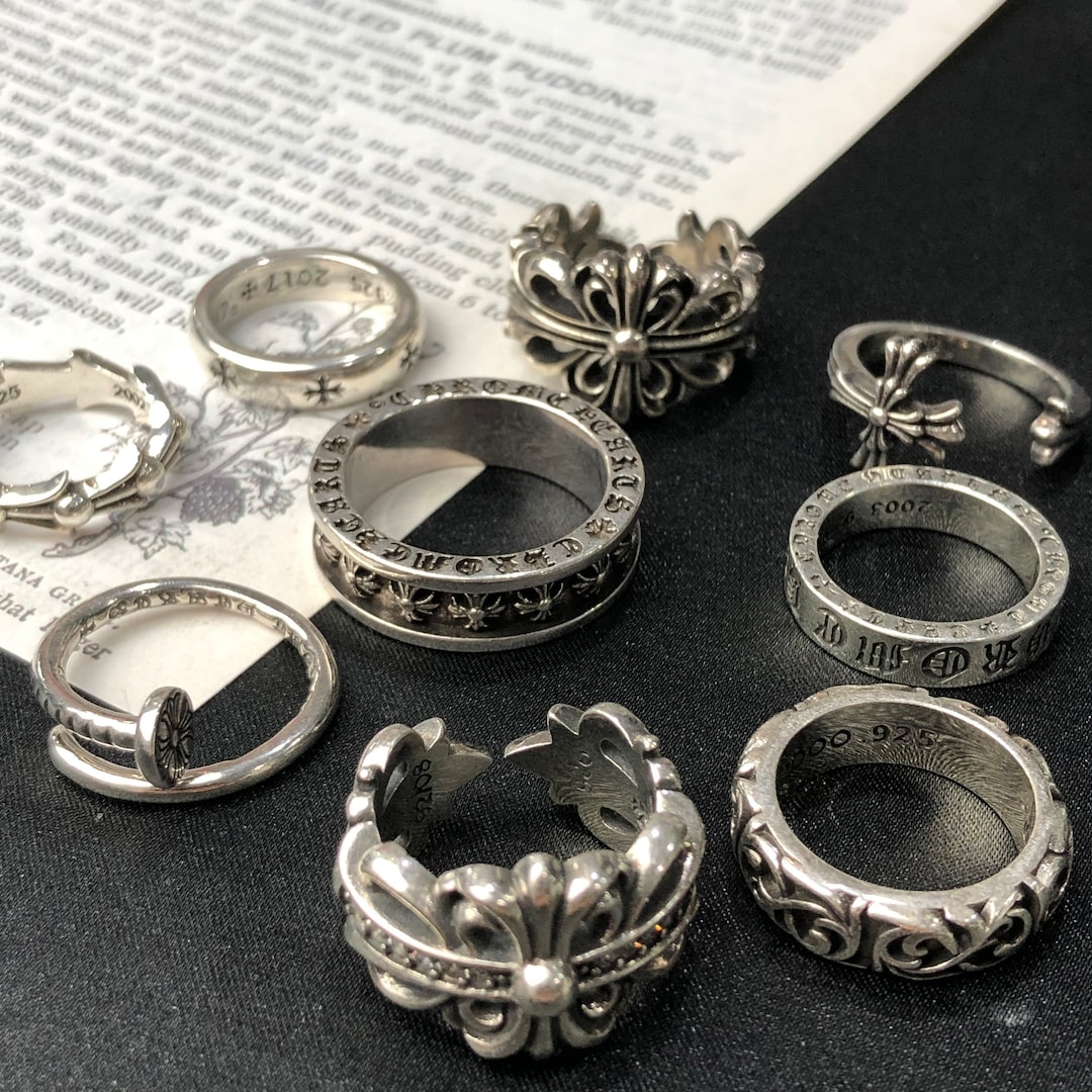 Chrome Hearts Silver Ring, YSK Ring, Gothic Ring, Cross Ring - Etsy