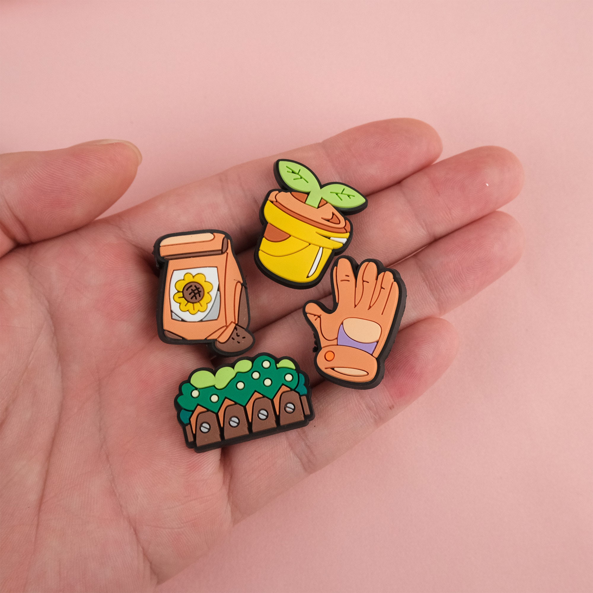 Cute Gardening Tools Croc Charm, Flower Vase Croc Charm, Potted Plant ...