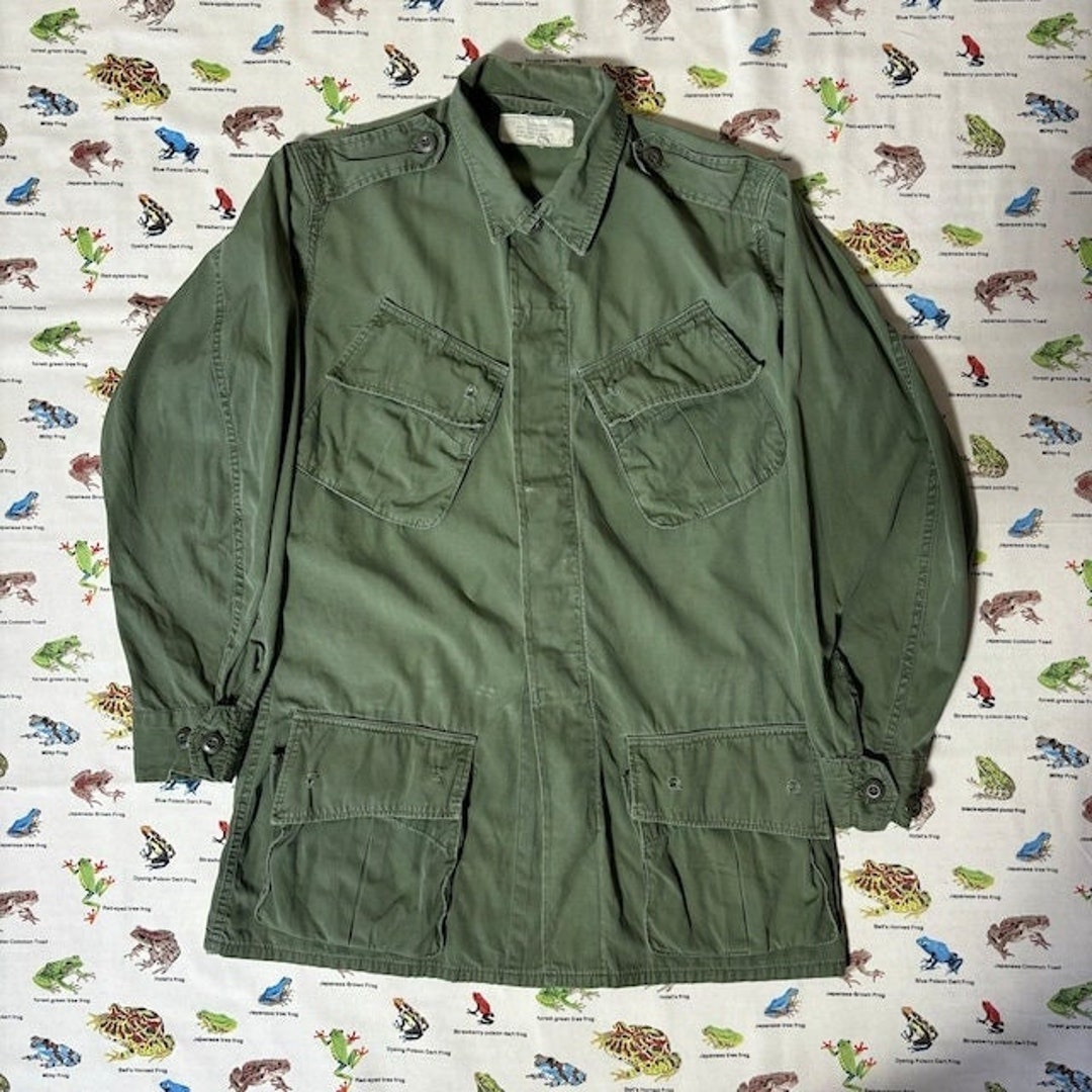 60's US ARMY / 1960's 2nd S Jungle Fatigue Military Jacket / Vietnam ...