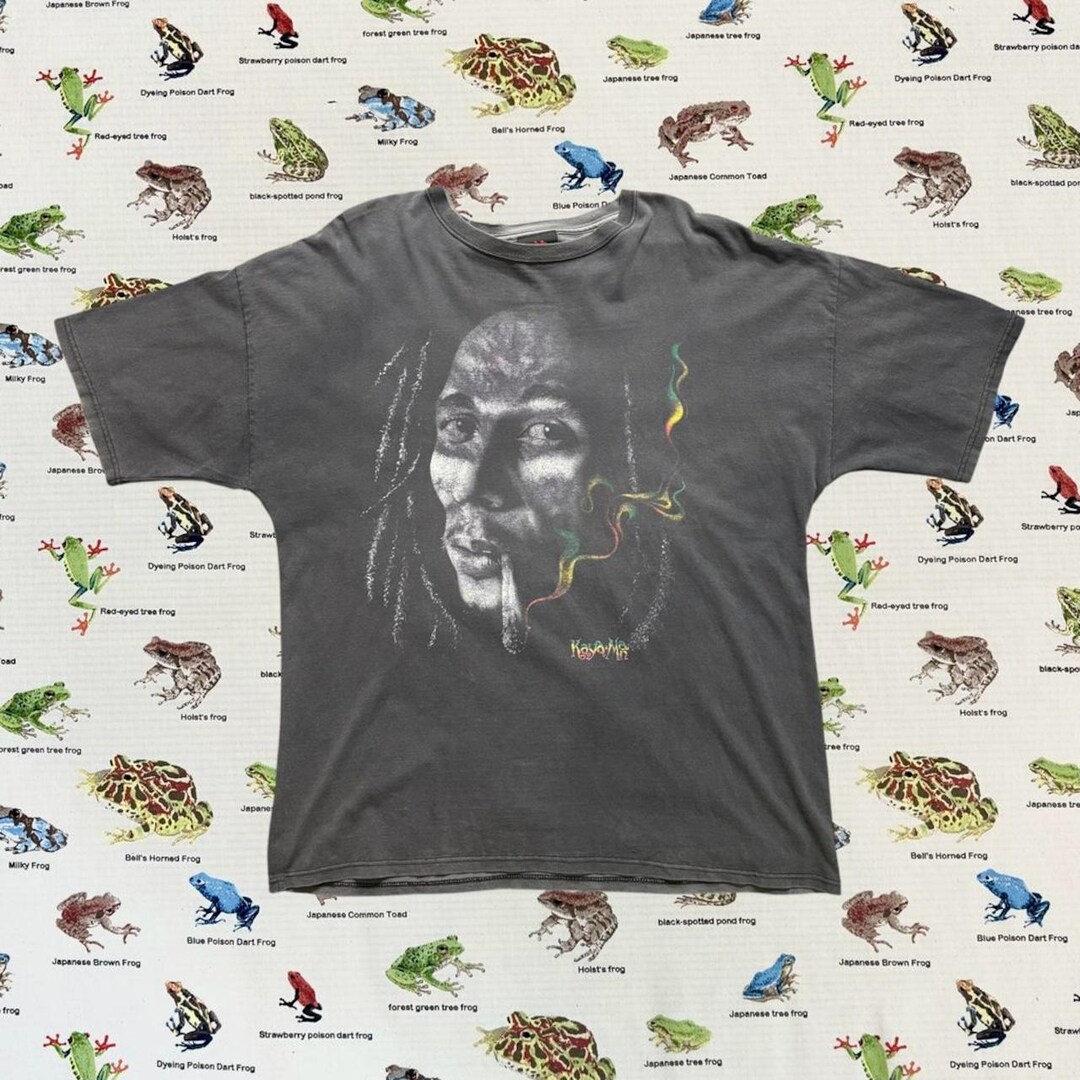 00's Zion Rootswear / Bob Marley / Kaya Man / Reggae / Black Graphic ...