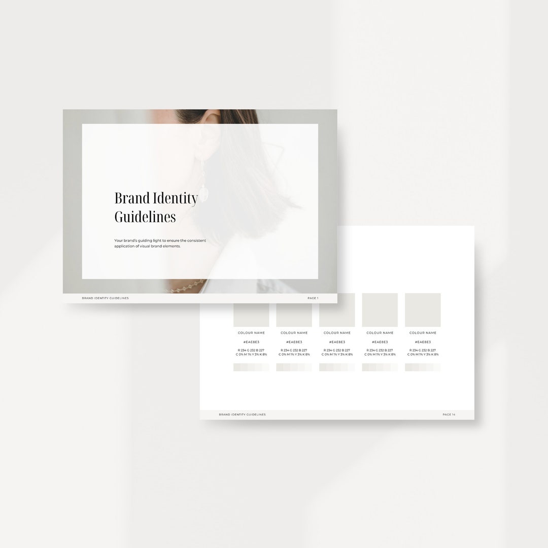 Brand Identity Guidelines, Brand Toolkit | Editable Canva Template ...