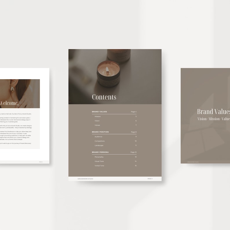 Brand Strategy Client Workbook Editable Canva Template Graphic ...