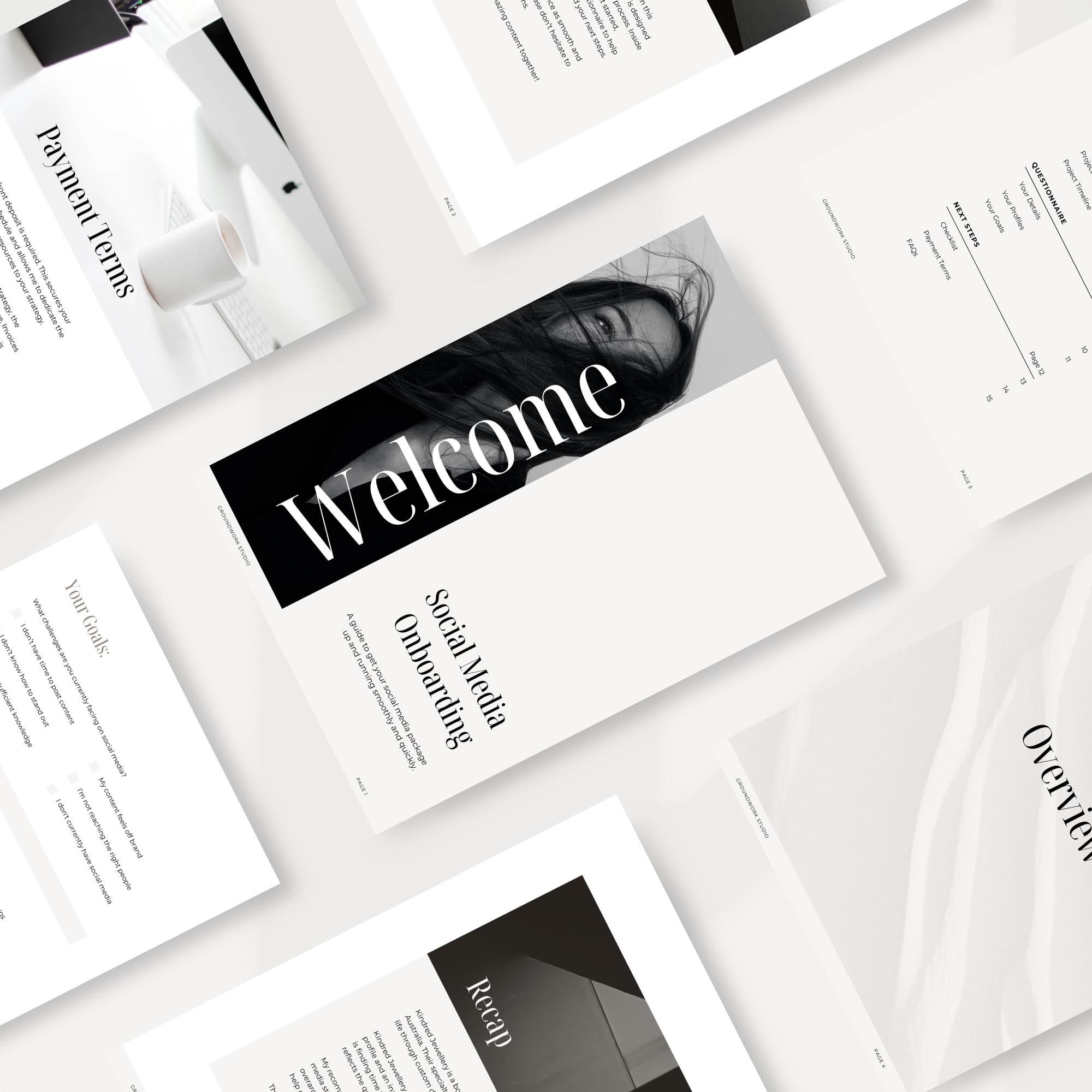 Social Media Client Welcome Package: Editable Canva Template (digital ...