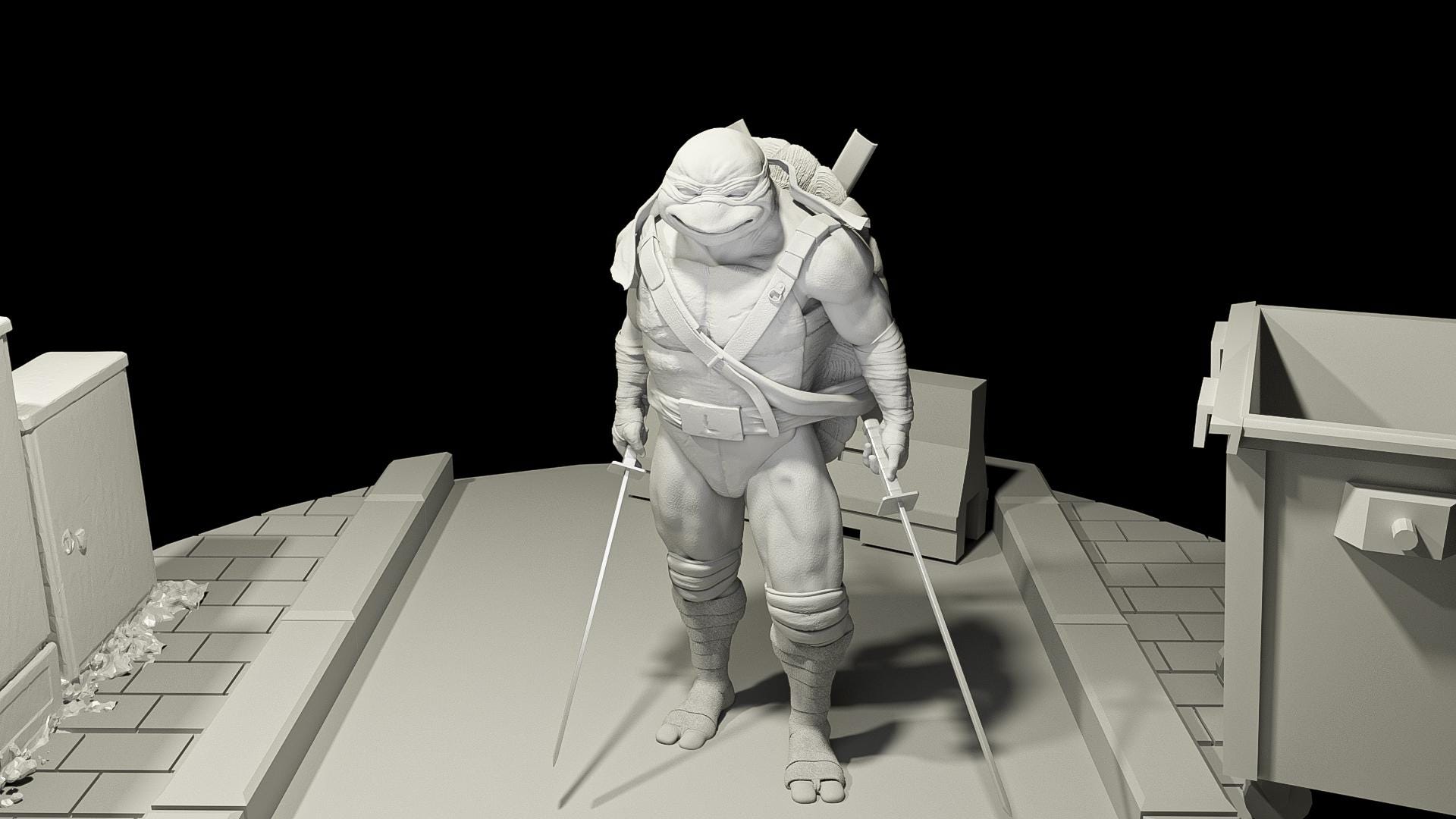 Ninja Turtle Leanordo Statue STL File , 3D Digital Printing Stl File ...