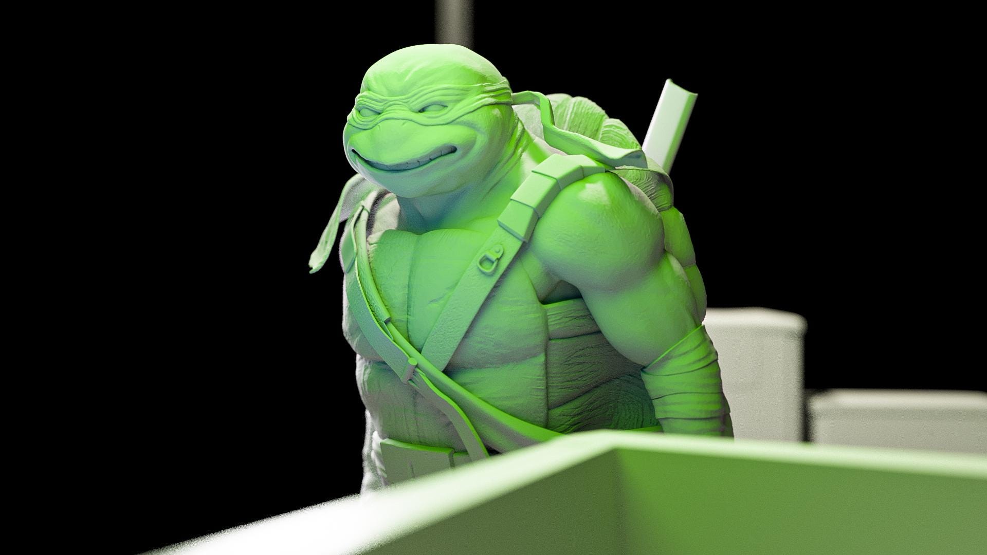 Ninja Turtle Leanordo Statue STL File , 3D Digital Printing Stl File ...