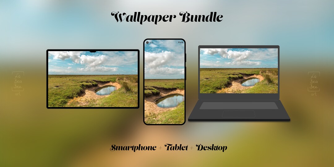 Digital Wallpaper Bundle for Smartphone, Tablet and Desktop Puddle in ...