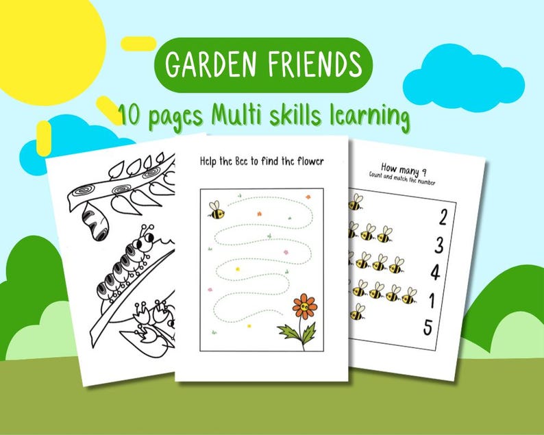 Printable Preschool Worksheets Bundle | Counting Tracing Matching ...