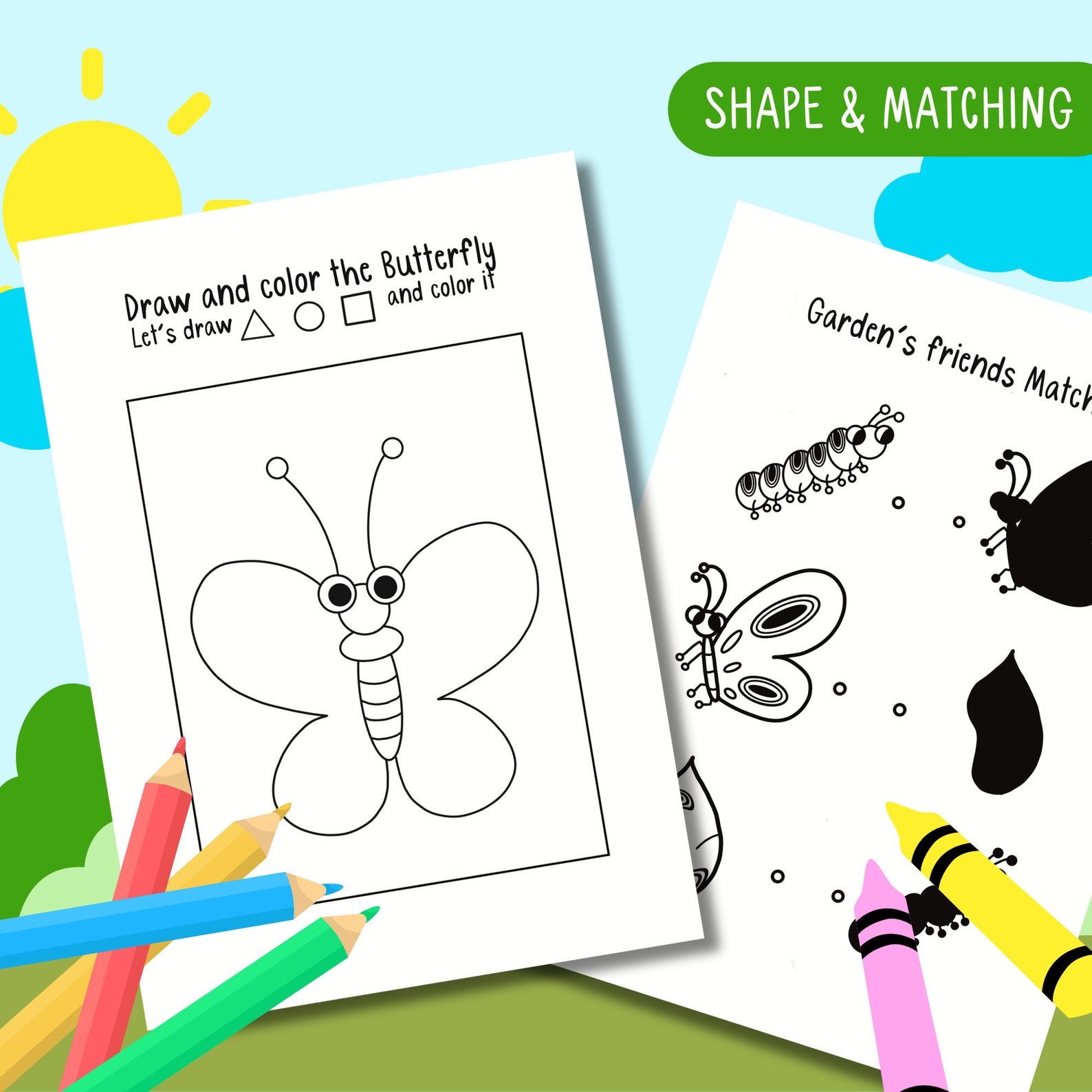 Printable Preschool Worksheets Bundle | Counting Tracing Matching ...