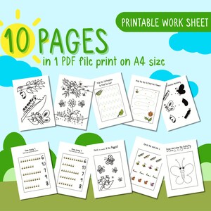 Printable Preschool Worksheets Bundle | Counting Tracing Matching ...