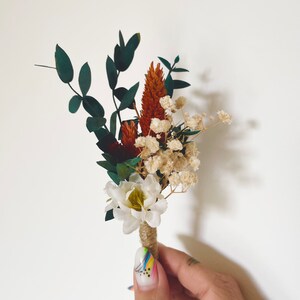 Rust Terracotta Sage Green Dried Flowers, Dried Boho Wedding Bouquets ...