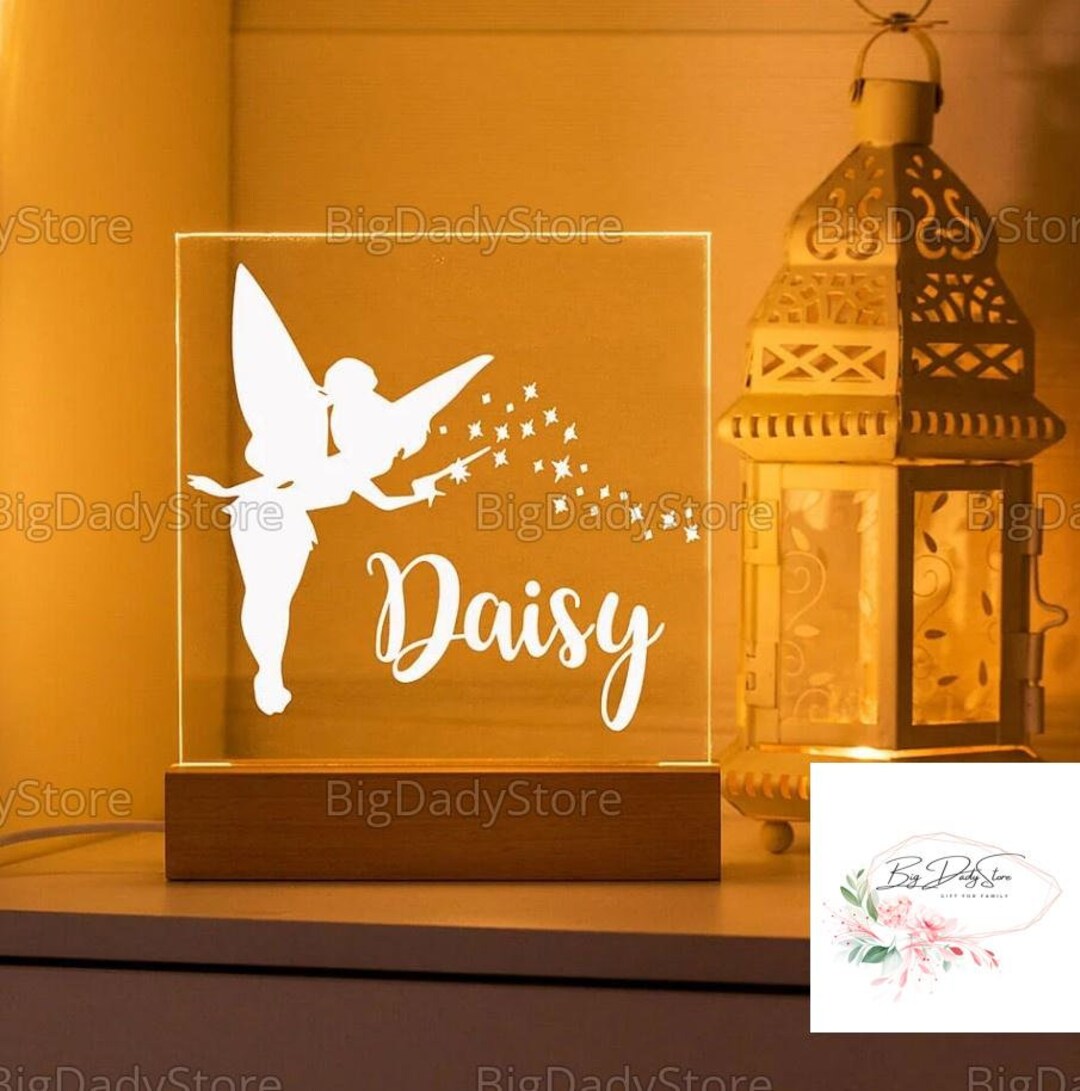 Personalised Tinkerbell Fairy Night Light, Tinker Bell Night Light ...