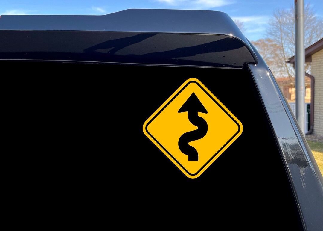 Twisty Road Sign Sticker - Etsy