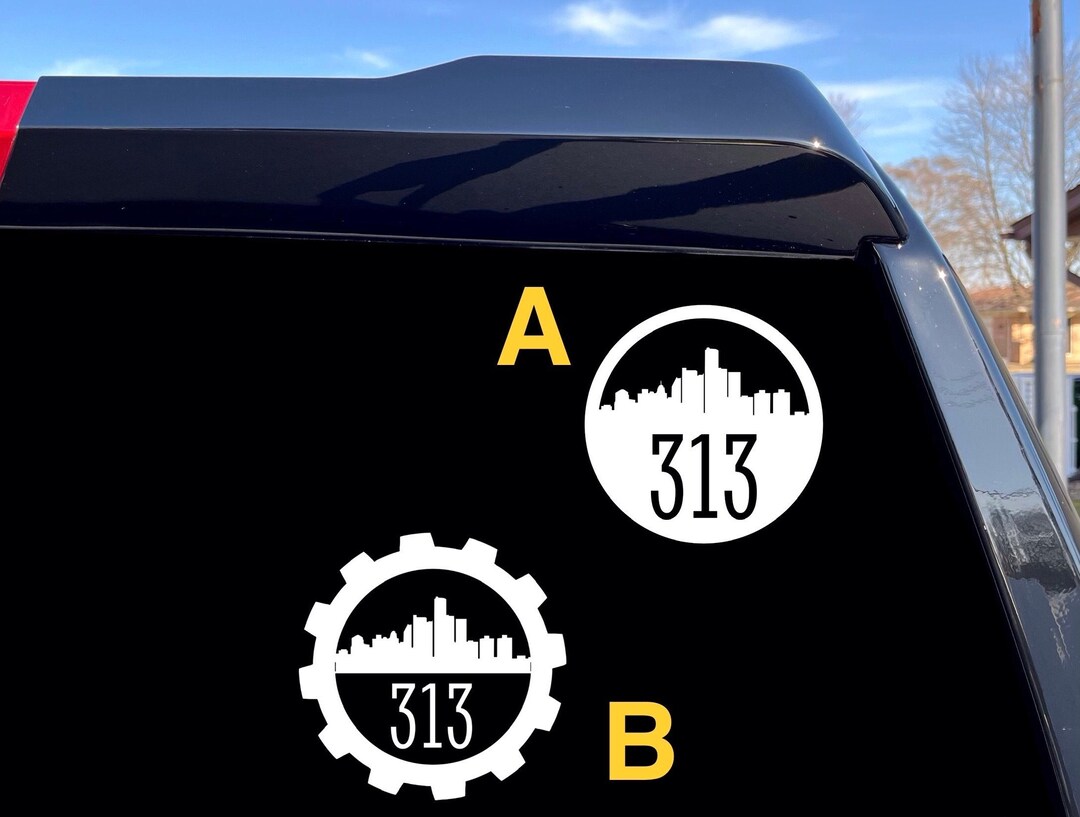 Detroit Skyline 313 Sticker - Etsy