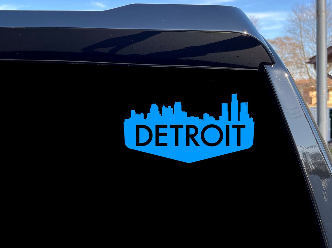 Detroit Skyline Sticker - Etsy
