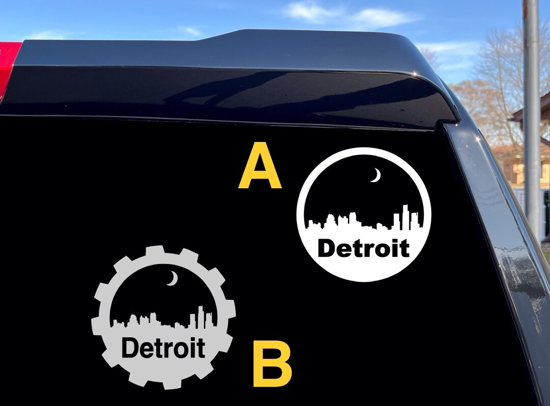 Detroit Skyline Sticker - Etsy
