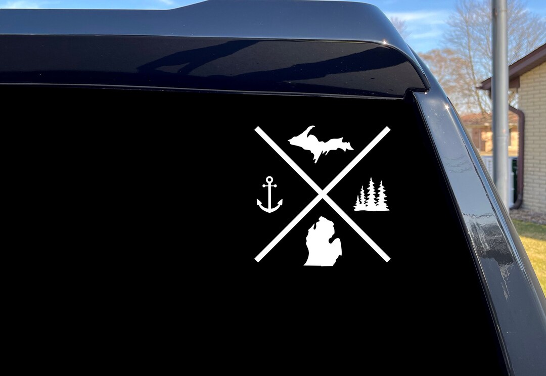 Michigan Anchor Forest Sticker - Etsy
