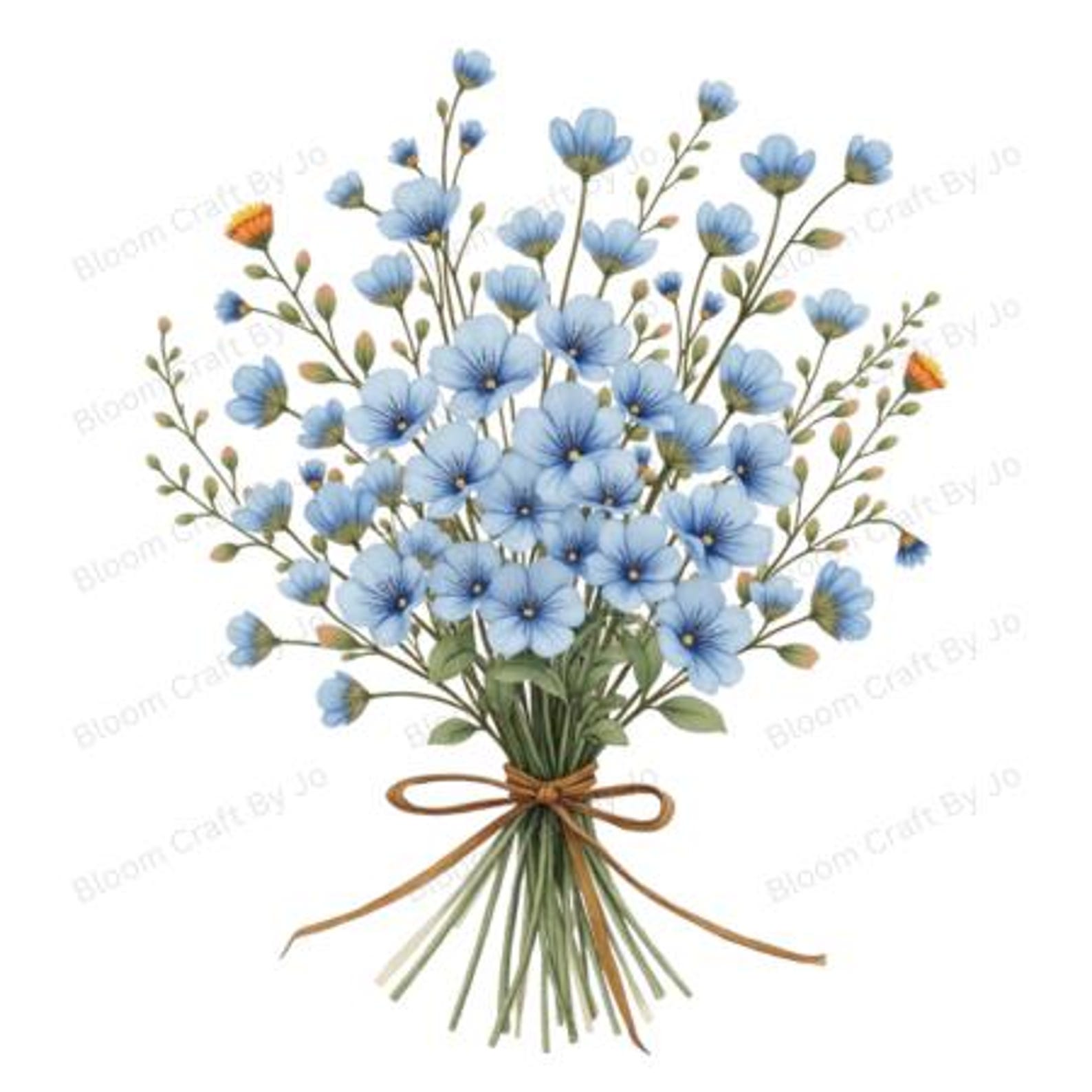 Language of Flowers – Watercolor Art Clipart Set | Forget Me Not ...