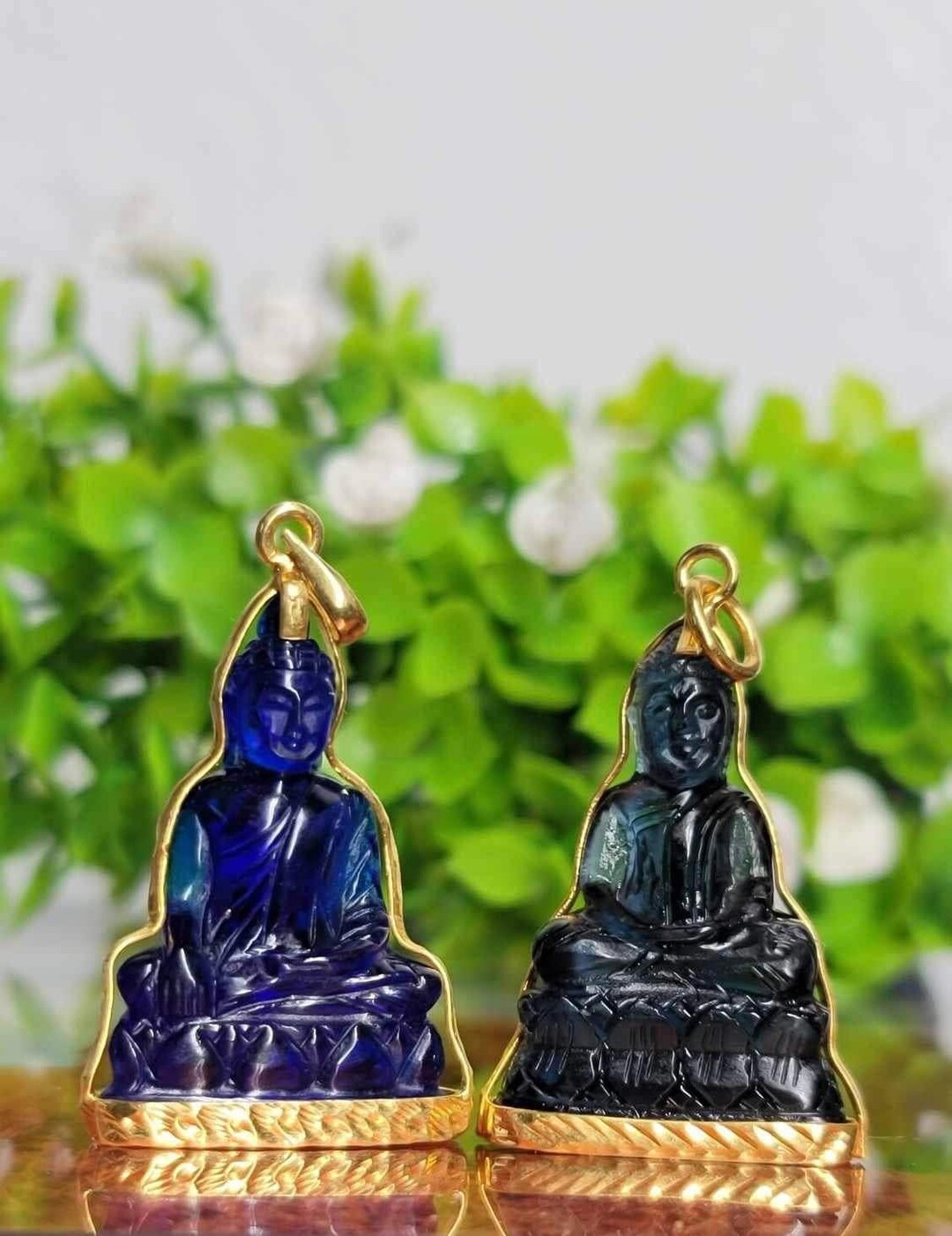 Blue Buddha Pendant - Etsy