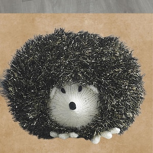 Cute Easy Knit Hedgehog Child's Soft Toy Knitting Pattern Tinsel & DK ...