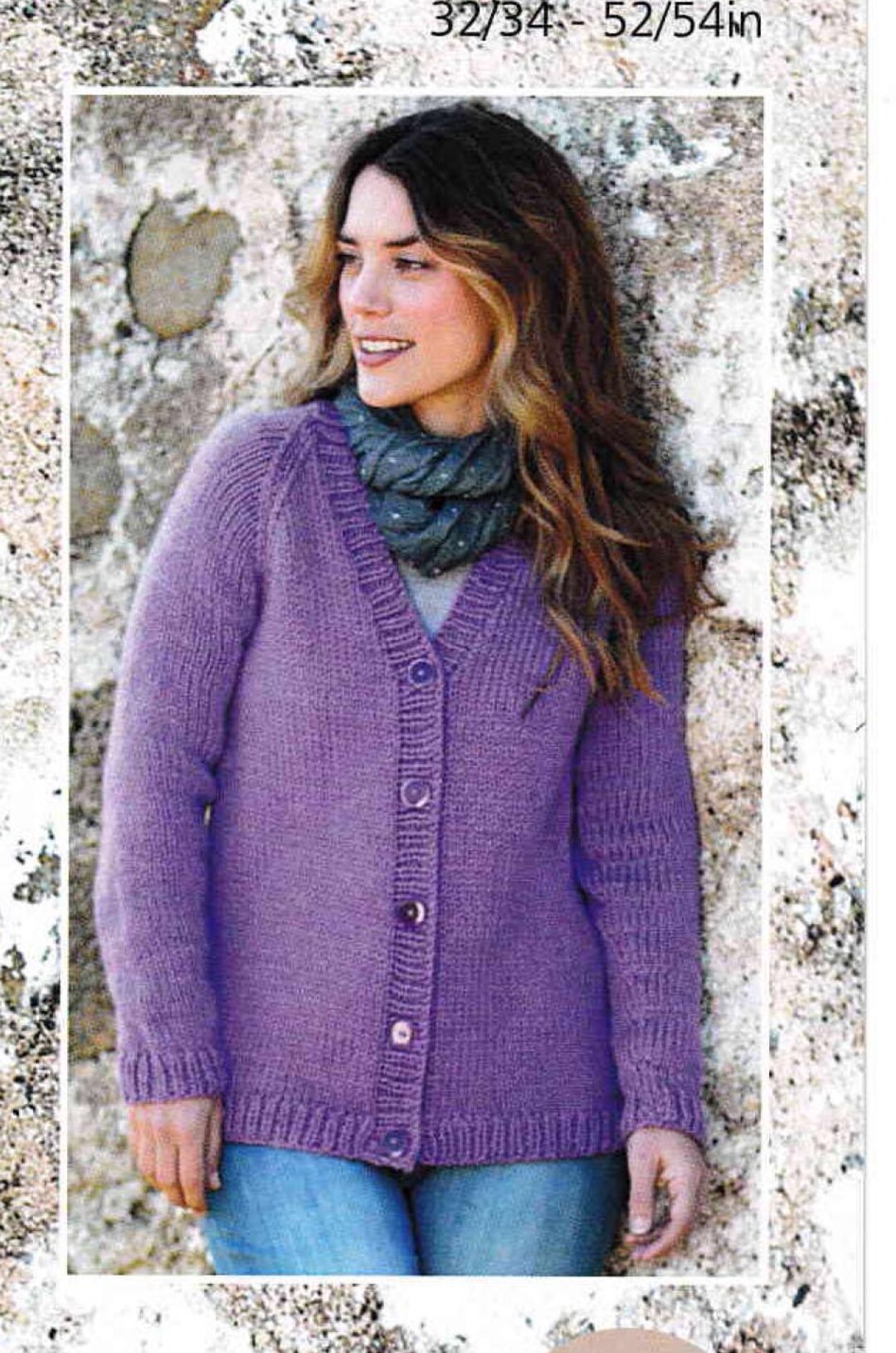 Woman's Easy Beginners Cardigans- V Neck- Shawl Collar Chunky-12 Ply ...