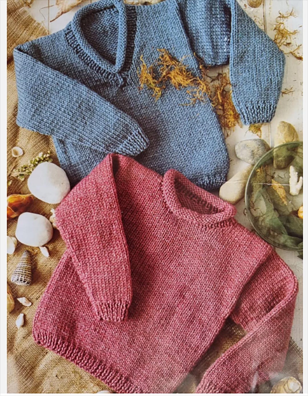Child's Easy Round & V Neck Roll Neck Sweaters- Jumpers - Knitting ...