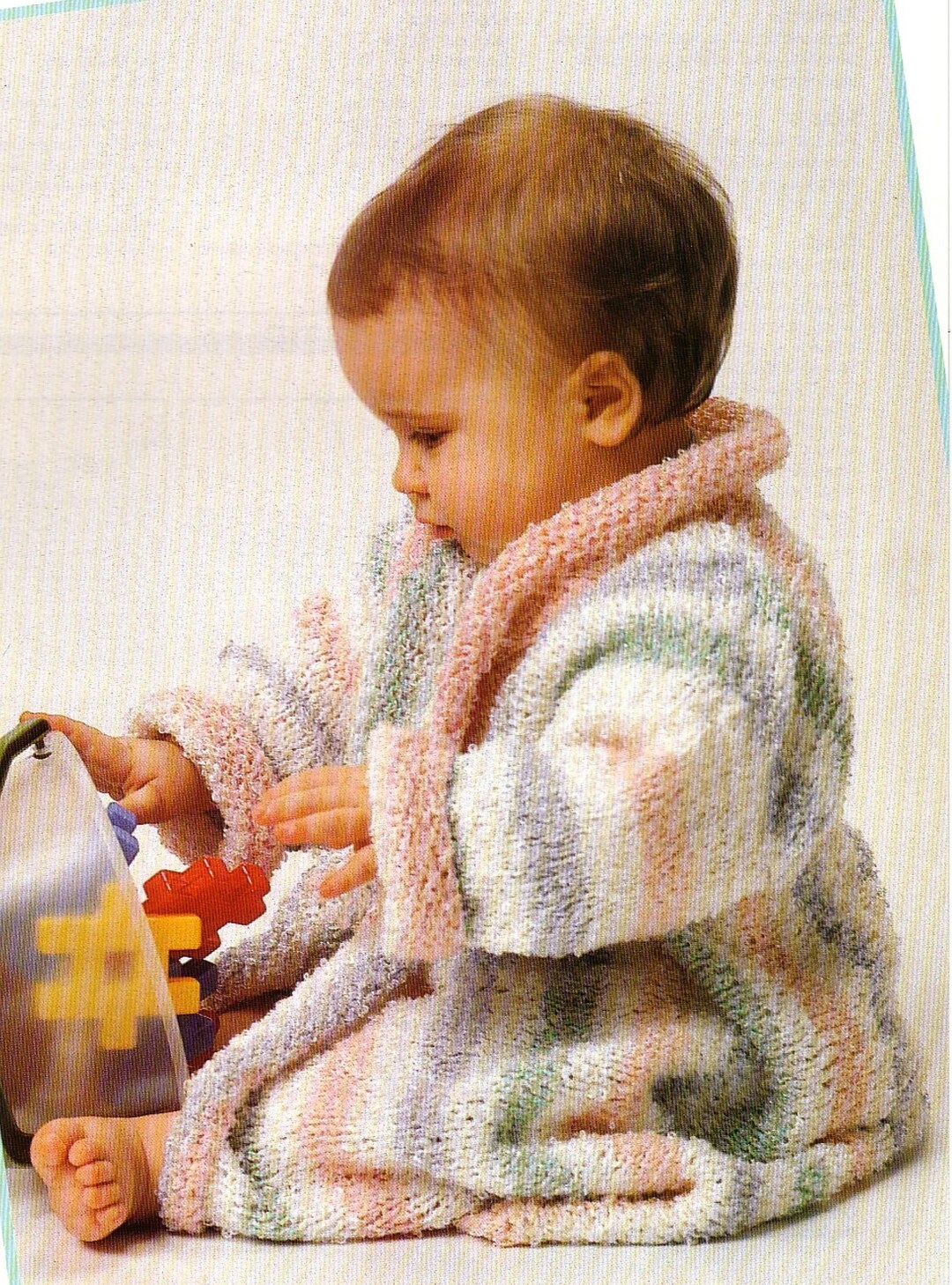 Child's Dressing Gown- Housecoat- Bathrobe *22" -26"chest *knitting ...