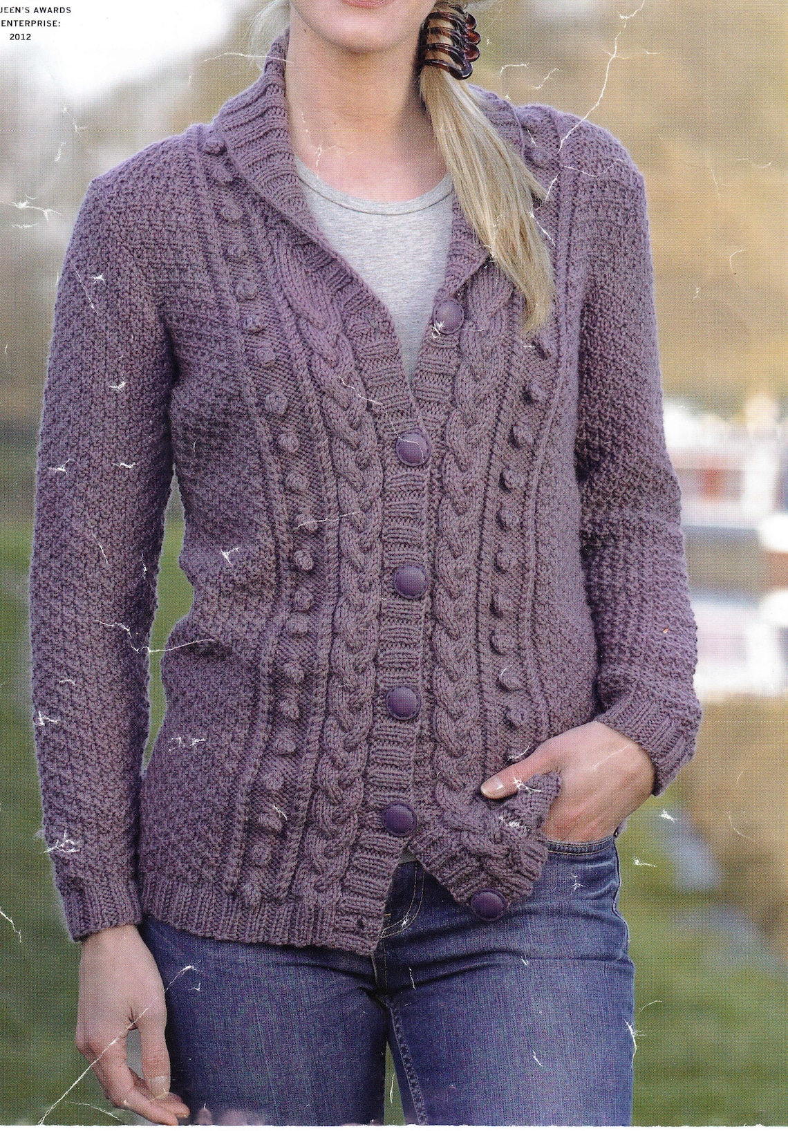Woman's Winter Cable & Bobble Aran Jacket ~ Cardigan * Waistcoat* 28 ...