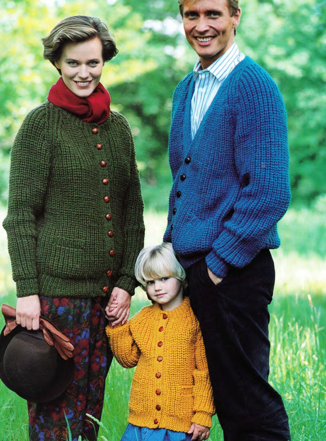 Chunky Ribbed Cardigans 26" - 42" Chest Knitting Pattern- V Neck or ...
