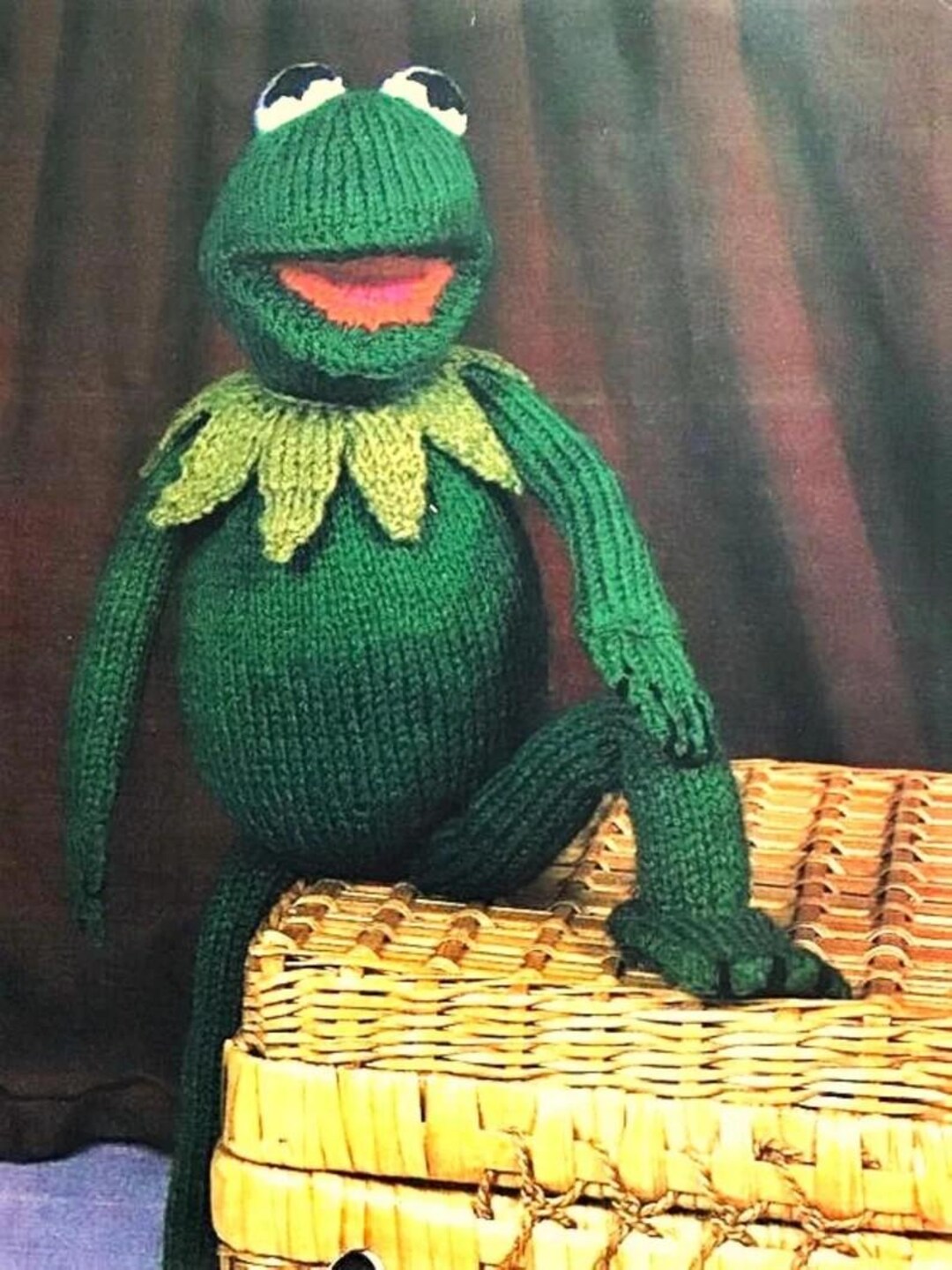 Kermit the Frog Soft Toy Knitting Pattern in DK( 8ply ) Measures 15 ...