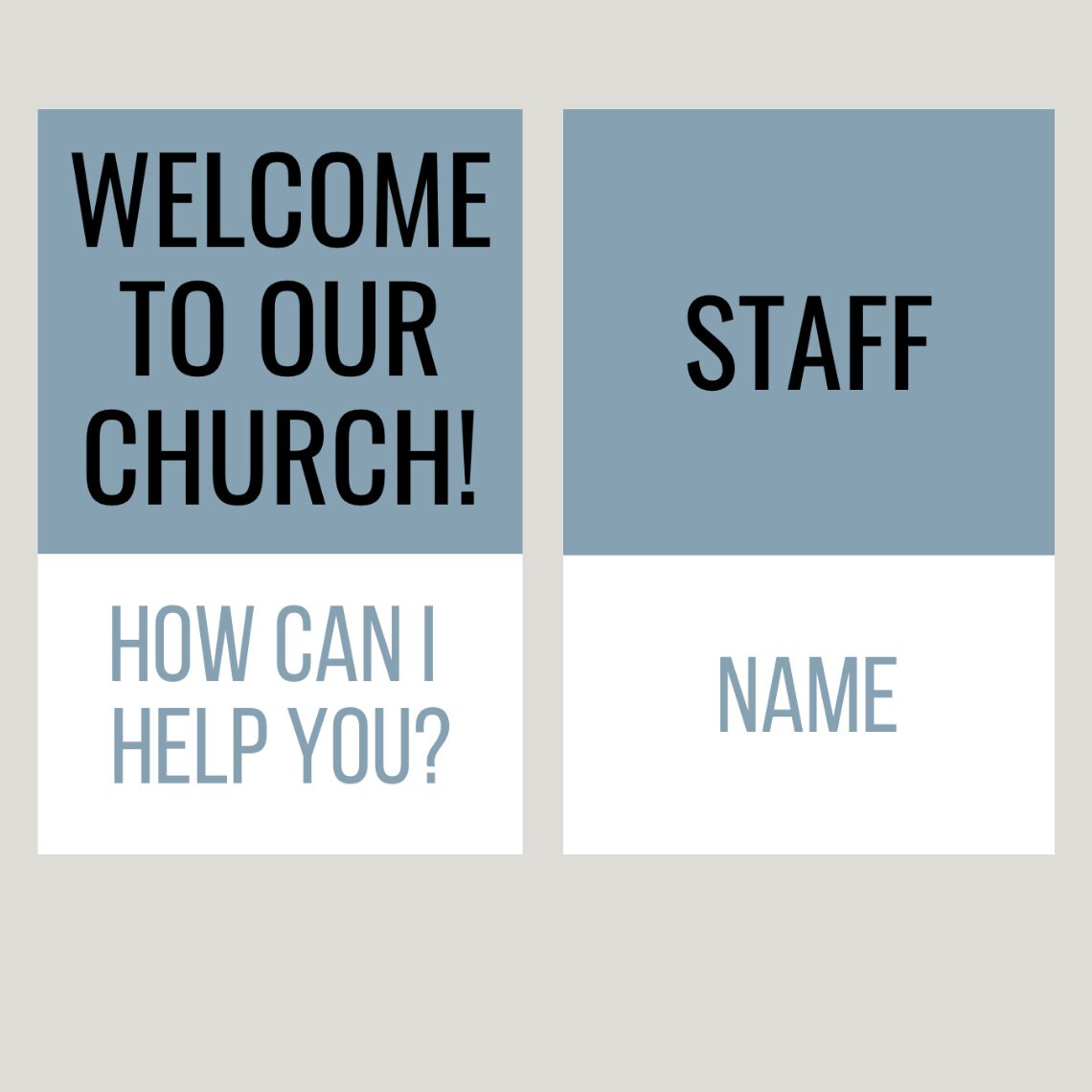 Church Greeter Canva Templates, 3 Unique Designs - Etsy
