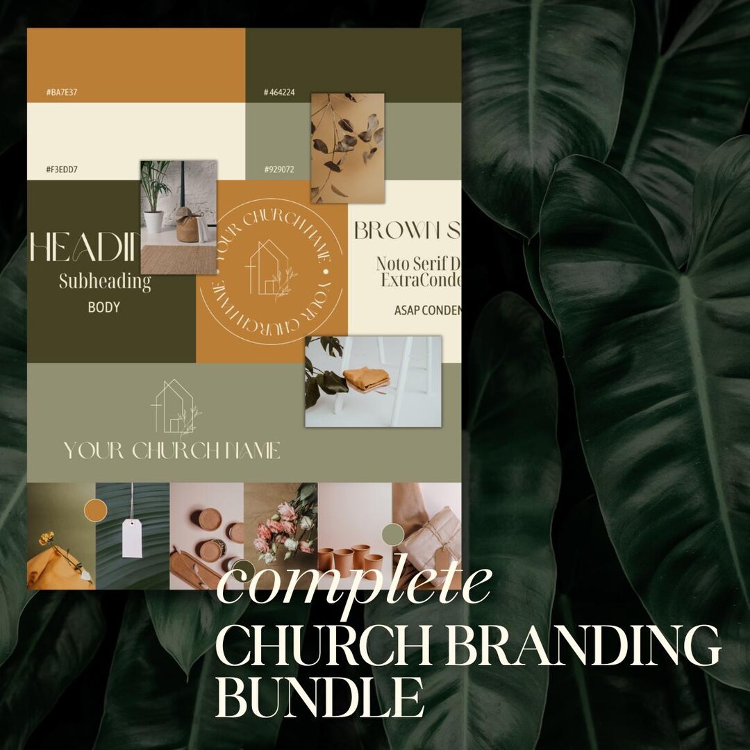 Complete Church Branding Bundle | Earthy-themed Canva Templates - Etsy