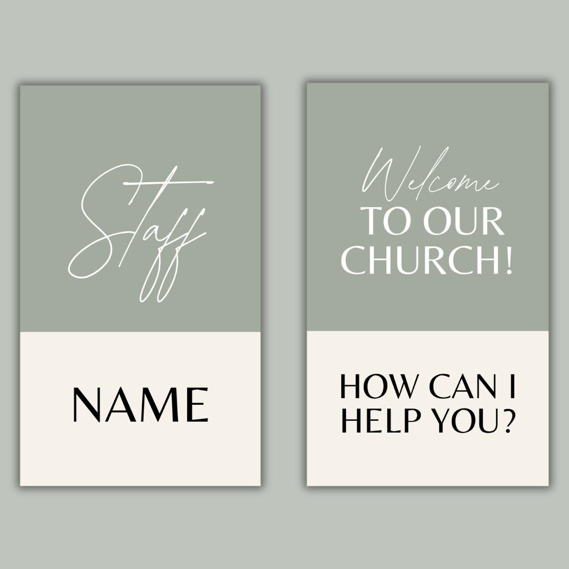 Modern Simple Church Greeter Badges | Canva Template | Digital Download ...