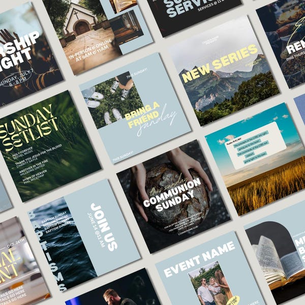 Modern Church A-frame Signs Template - Etsy