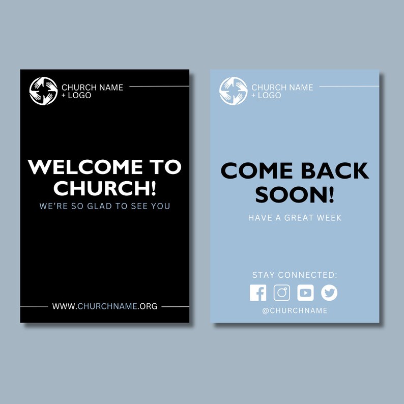 Modern Church A-frame Signs Template - Etsy