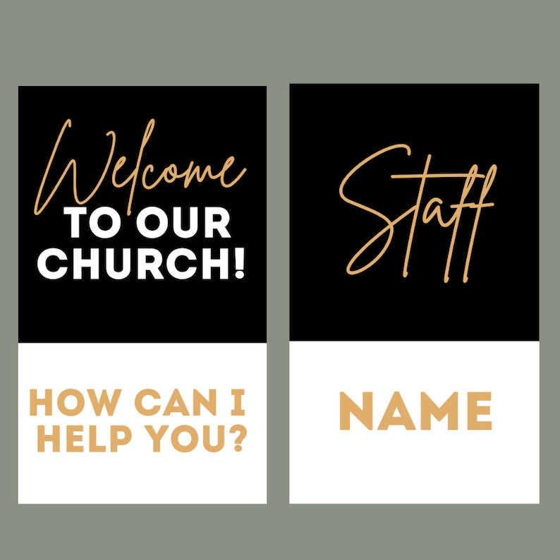 Modern Church Greeter Template, 3 Unique Designs - Etsy