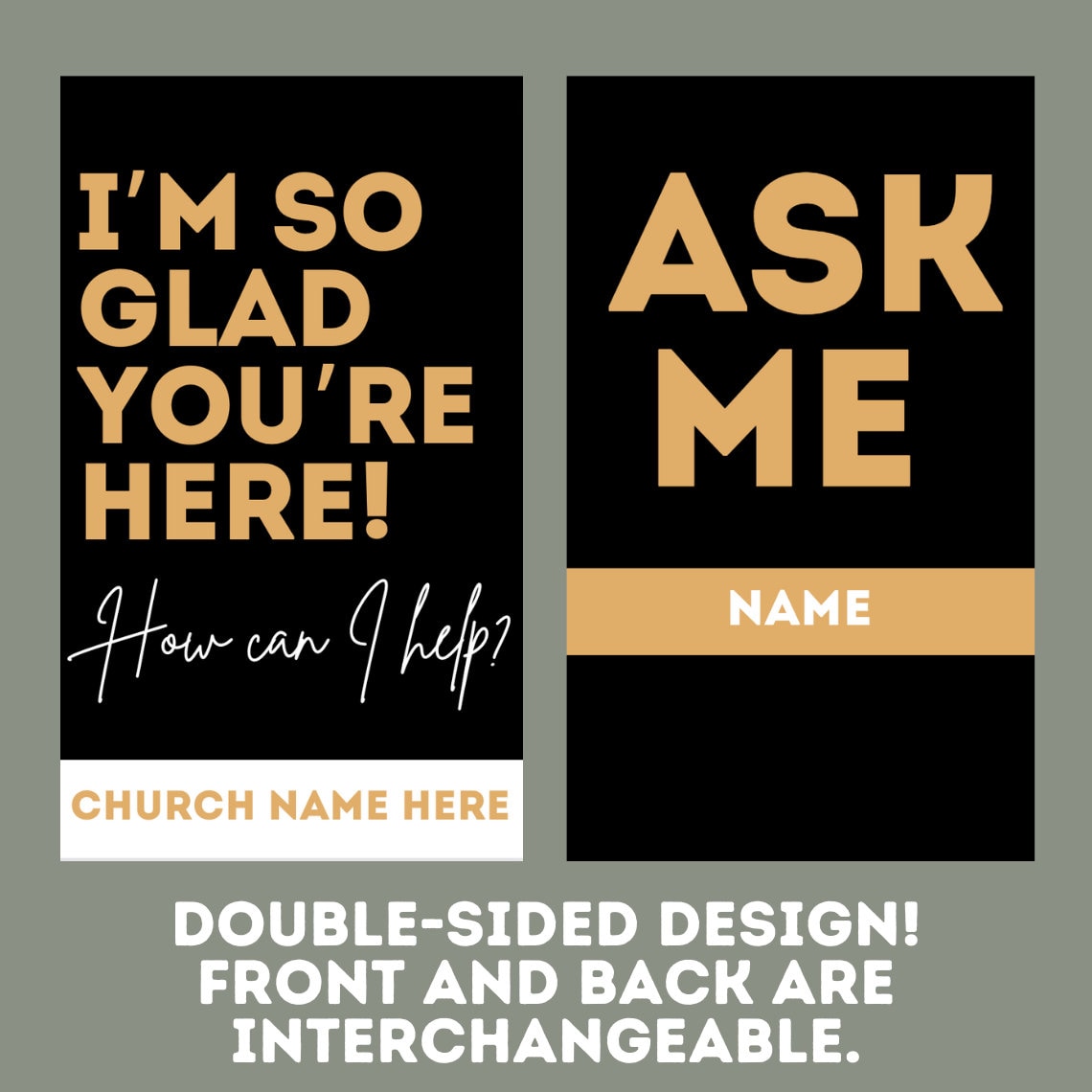 Modern Church Greeter Template, 3 Unique Designs - Etsy