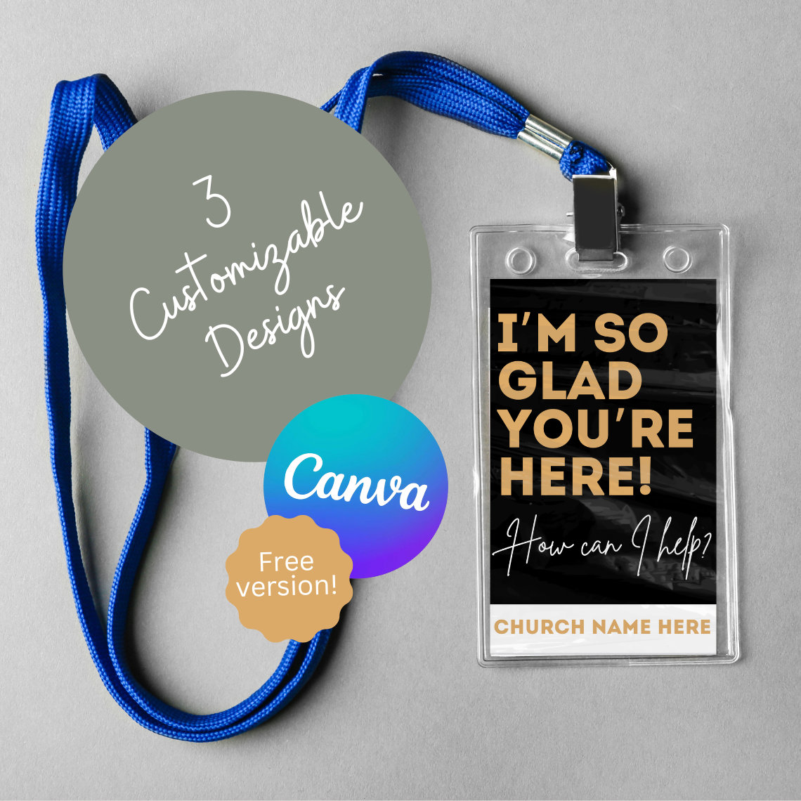 Modern Church Greeter Template, 3 Unique Designs - Etsy