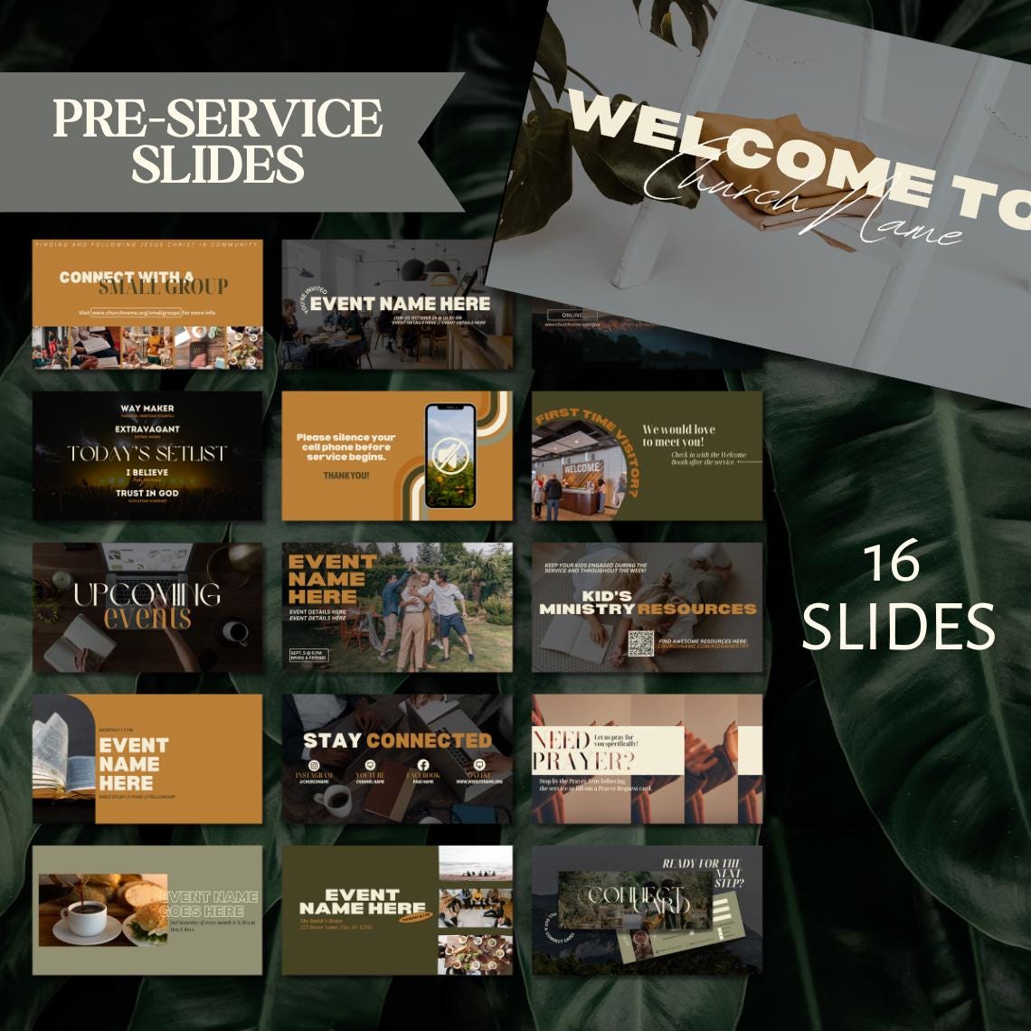Complete Church Branding Bundle | Earthy-themed Canva Templates - Etsy