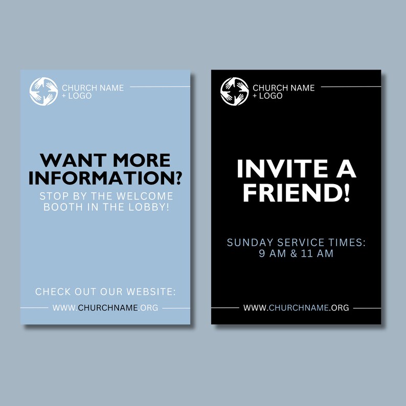 Modern Church A-frame Signs Template - Etsy