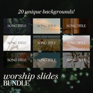 Modern Church Worship Slides Template Bundle | Canva Editable Design - Etsy