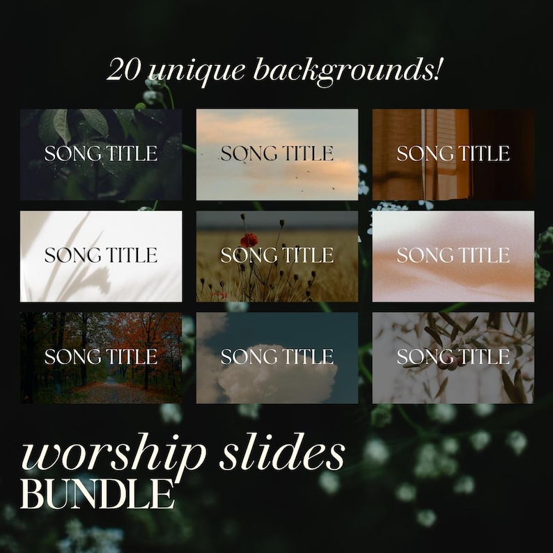 Modern Church Worship Slides Template Bundle | Canva Editable Design - Etsy