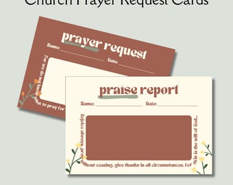 Printable Prayer Request Cards Praise Report Card Printable Church ...