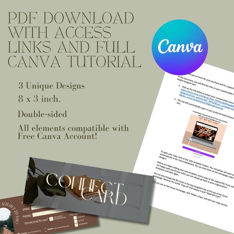 Church Connect Card Template, Earthy - Etsy